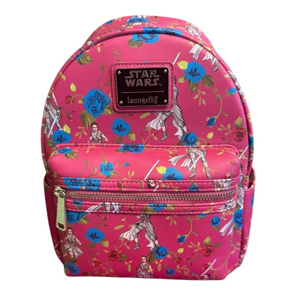 Loungefly | Bags | Disney Star Wars Loungefly Rey Pink Floral Mini ...